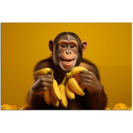 Wallario Sichtschutzzaunmatten Glücklicher Bananenfan