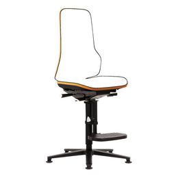 bimos Drehstuhl, Stuhl Neon orange synchro mit Gleiter und Aufstiegshilfe