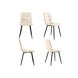 Tongtong Esszimmerstuhl 4er-Set Polsterstuhl Design Stuhl mit Rückenlehne