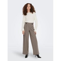 Jacqueline de Yong Stoffhose Marlene Hose Schlupf Stoffhose GEGGO New Long Culotte Flare Pants (1-tlg) 3504 in Braun-2