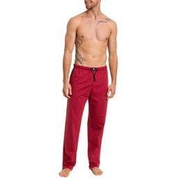 HAASIS Bodywear 1919 Pyjamahose Herren Jerseyhose 77114873-weinrot (1-tlg) Optimale Passform