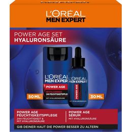 L'Oréal L'ORÉAL PARIS MEN EXPERT Pflege-Set L'Oréal Men Expert Power Age-Set: Serum & Pflege, mit Hyaluron, weiß