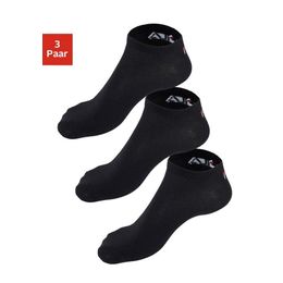 Fila Sneakersocken (3-Paar) mit eingestricktem Logo an der Ferse, schwarz