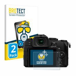 BROTECT Displayschutzfolie Schutzfolie für Panasonic Lumix DC-G91, 2 Stück, 2 Stück, Displayschutz Schutz Folie Matt Entspiegelungsfolie, weiß