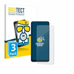 BROTECT Displayschutzglas Schutzglas für Motorola Moto G64, 3 Stück, Schutzfolie Display Schutz Glas Folie matt, weiß