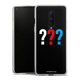 DeinDesign Handyhülle Die drei ??? Logo Offizielles Lizenzprodukt Drei Fragezeichen Logo, OnePlus 8 Silikon Hülle Bumper Case Handy Schutzhülle Smartp