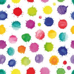 ti-flair Papierserviette, Servietten Papier 33x33cm 3-lagig Farbklecks 20 Stück Bunt