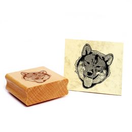 Dekolando Stempel Motivstempel Shikoku Stempel Hund Holzstempel 41 x 48 mm