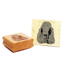 Dekolando Stempel Motivstempel Sussex Spaniel Stempel Hund Holzstempel 39 x 48 mm