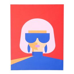 MF Bild Bild Rachel - Moderne Frau in Blau, Hellrosa und Rot