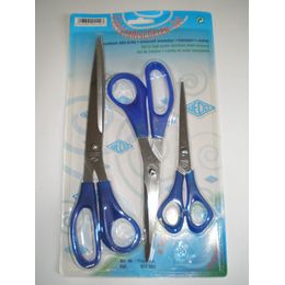 Wedo Papierschneidegerät Edelstahl-Scheren-Set 3er-Set bruchfeste Griffe rostfrei 977303