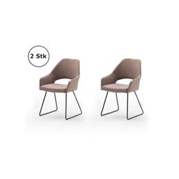 MCA furniture Polsterstuhl (2er-Set) in cappuccino - 56x87x61 (BxHxT) (2er-Set)