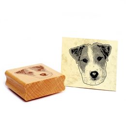 Dekolando Stempel Motivstempel Parson Russell Terrier Stempel Hund Holzstempel 48 x 48