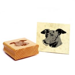 Dekolando Stempel Motivstempel Italienisches Windspiel Stempel Hund Holzstempel 48 x 36