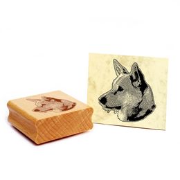 Dekolando Stempel Motivstempel Kanaan Stempel Hund Holzstempel 46 x 48 mm