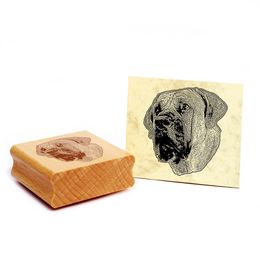 Dekolando Stempel Motivstempel Boerboel Stempel Hund Holzstempel 45 x 48 mm