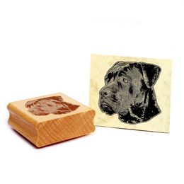 Dekolando Stempel Motivstempel Cane Corso Stempel Hund Holzstempel 49 x 48 mm