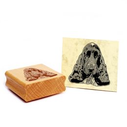 Dekolando Stempel Motivstempel Englische Cocker Spaniel Stempel Hund Holzstempel 46 x 4