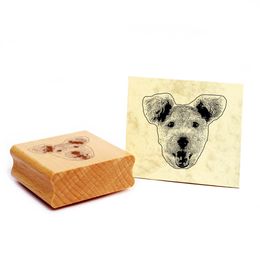 Dekolando Stempel Motivstempel Pumi Stempel Hund Holzstempel 48 x 41 mm