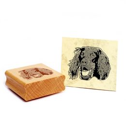 Dekolando Stempel Motivstempel Gordon Setter Stempel Hund Holzstempel 48 x 39 mm