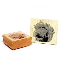 Dekolando Stempel Motivstempel Pudelpointer Stempel Hund Holzstempel 49 x 48 mm