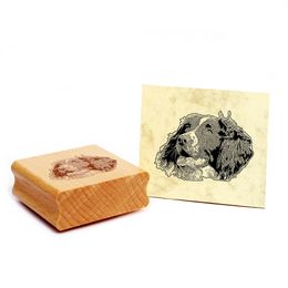 Dekolando Stempel Motivstempel Englische Springer Spaniel Stempel Hund Holzstempel 48 x