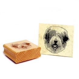 Dekolando Stempel Motivstempel Ciob?nesc Românesc Mioritic Stempel Hund Holzstempel 48 x