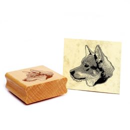 Dekolando Stempel Motivstempel Jämthund Stempel Hund Holzstempel 48 x 46 mm