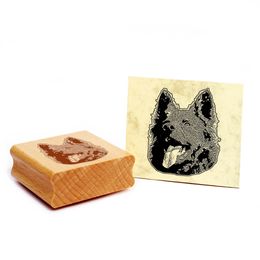 Dekolando Stempel Motivstempel Kroatischer Schäferhund Stempel Hund Holzstempel 40 x 48