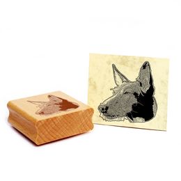 Dekolando Stempel Motivstempel Podenco Andaluz Stempel Hund Holzstempel 46 x 48 mm