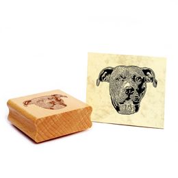 Dekolando Stempel Motivstempel American Staffordshire Terrier Stempel Hund Holzstempel