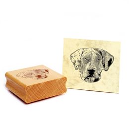 Dekolando Stempel Motivstempel Louisiana Catahoula Leopard Dog Stempel Hund Holzstempel