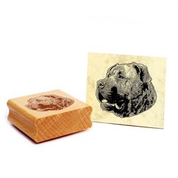 Dekolando Stempel Motivstempel Presa Canario Stempel Hund Holzstempel 48 x 45 mm