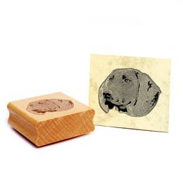 Dekolando Stempel Motivstempel Hannoversche Schweisshund Stempel Hund Holzstempel 48 x