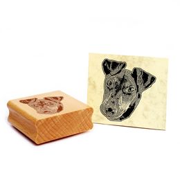 Dekolando Stempel Motivstempel Manchester Terrier Stempel Hund Holzstempel 43 x 48 mm