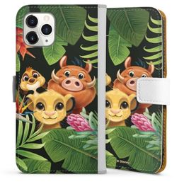 DeinDesign Handyhülle Disney Simba Timon und Pumbaa Simbas Friends, Apple iPhone 11 Pro Hülle Handy Flip Case Wallet Cover, weiß