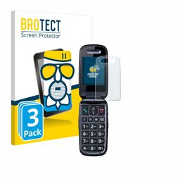 BROTECT Displayschutzglas Schutzglas für Panasonic KX-TU466, 3 Stück, Schutzfolie Display Schutz Glas Folie matt, weiß