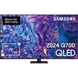 E (A bis G) Samsung QLED-Fernseher "GQ85Q70DAT" Fernseher schwarz LED Fernseher