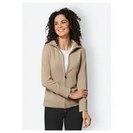 CRÉATION L Strickjacke CREATION L PREMIUM Gr. 48, beige Damen Strickjacken