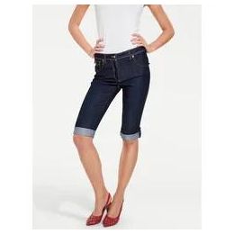 Caprijeans Heine Gr. 40, Normalgrößen, blau (schwarz used) Damen Jeans