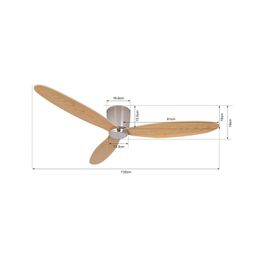 Beacon Deckenventilator Airfusion Radar teak Ø 132 cm leise