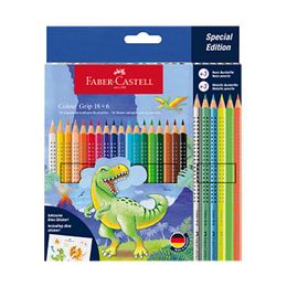 Faber-Castell Buntstifte "Colour Grip Dino" - 18 + 6 Stück