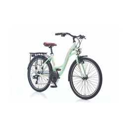 26" Zoll Alu City Bike Mädchen Fahrrad Aluminium Shimano 21 Gang RH 13-14"