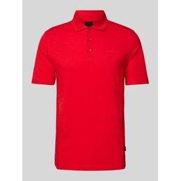 Bugatti Slim Fit Poloshirt im unifarbenen Design