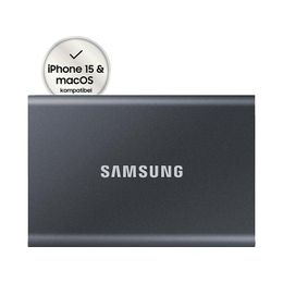 Samsung Portable SSD T7 PC/Mac Festplatte, 1 TB SSD, extern, Titan grey