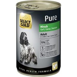SELECT GOLD Pure Adult Hirsch 6x400 g