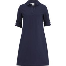 Cartoon Shirtkleid, V-Ausschnitt, Polokragen, für Damen, blau, 40