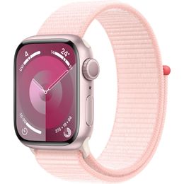 Smartwatch Apple "Watch Series 9 GPS Aluminium 41mm One-Size" Smartwatches rosa Fitness-Tracker