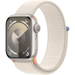 Smartwatch Apple "Watch Series 9 GPS Aluminium 41mm One-Size" Smartwatches beige (polarstern) Fitness-Tracker