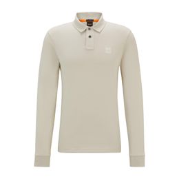Poloshirt BOSS Orange "Passerby" Gr. 4XL, beige (light beige271) Herren Shirts Langarm